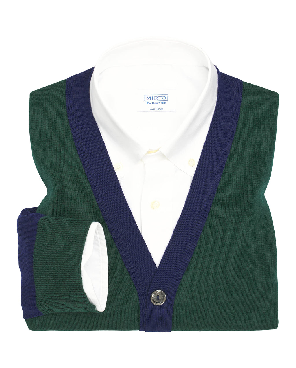 Bicolor button-up cardigan – MIRTO