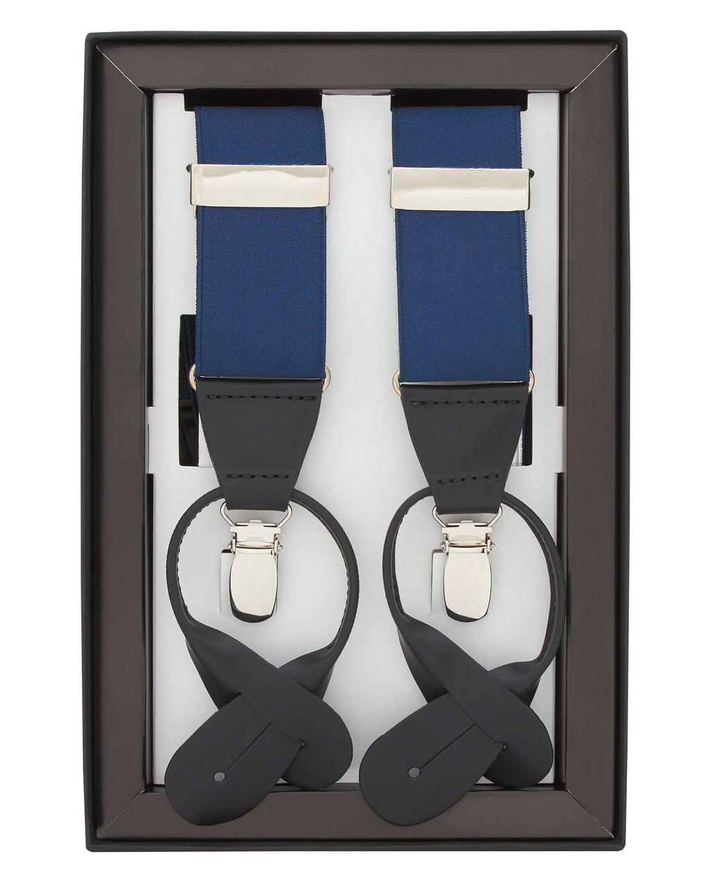 Clip & button royal blue braces by MIRTO