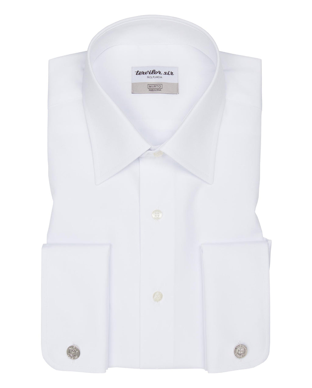 Big & tall white classic tervilor sir shirt by MIRTO